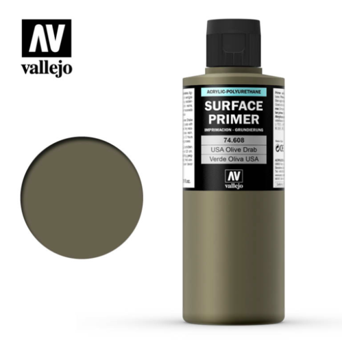 Vallejo 74608 Surface Primer US Olive Drab