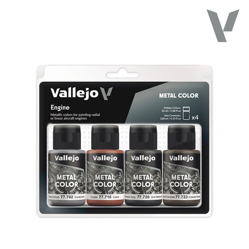 Vallejo 77604 Engine Metal Color Set (4)