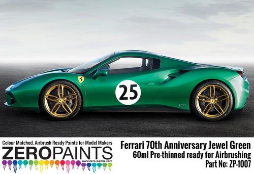 Zero Paints 1007-J 1007 Jewel Green - Ferrari 70th Anniversary Matt