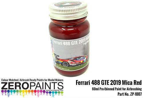 Zero Paints 1007GTE488 1007 - 2019 Ferrari 488 GTE (AF Corse) Mica Red Paint