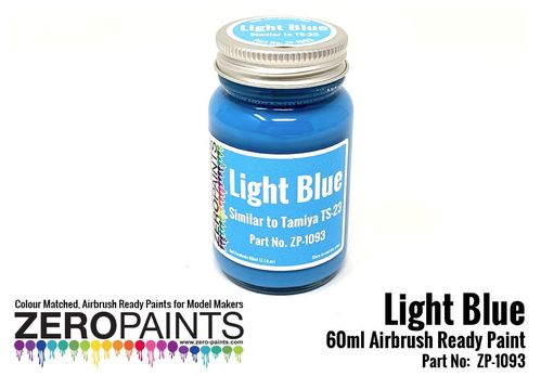 Zero Paints 1093 Light Blue Paint (Similar to Tamiya TS-23) Matt