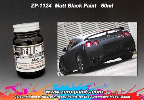 Zero Paints 1124 Matt Black (Flat Black) Matt