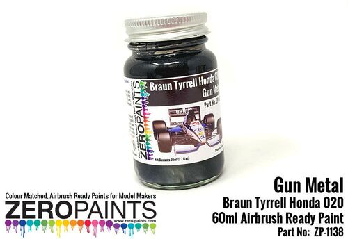 Zero Paints 1138 - Gun Metal Paint for Braun Tyrrell Honda 020