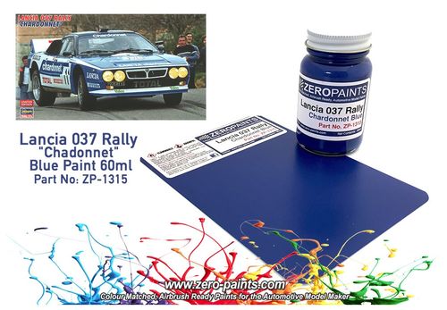 Zero Paints 1315 Lancia 037 Rally Chadonnet Blue Matt