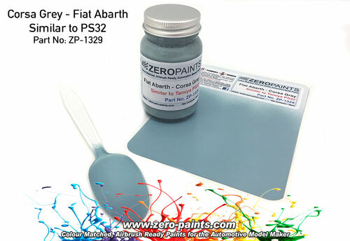 Zero Paints 1329 - Corsa Gray - Fiat Abarth (Similar To PS32) Paint