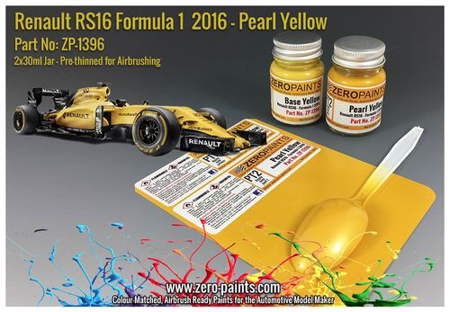 Zero Paints 1396 Renault RS16 Formula 1 2016 Pearl Matt