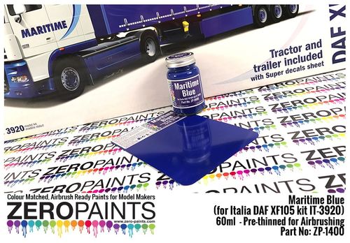 Zero Paints 1400 Maritime Blue (for Italia DAF XF105 kit IT-3920) Matt