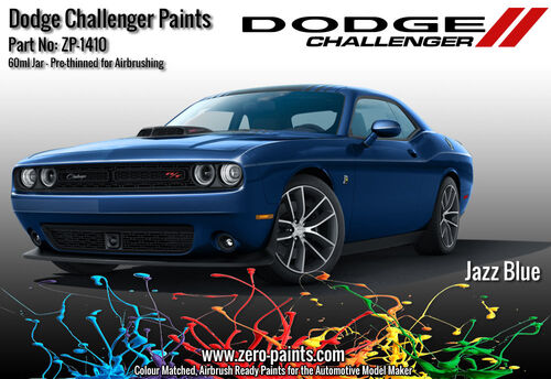 Zero Paints 1410-JAZZ Dodge Challenger Paints - Jazz Blue