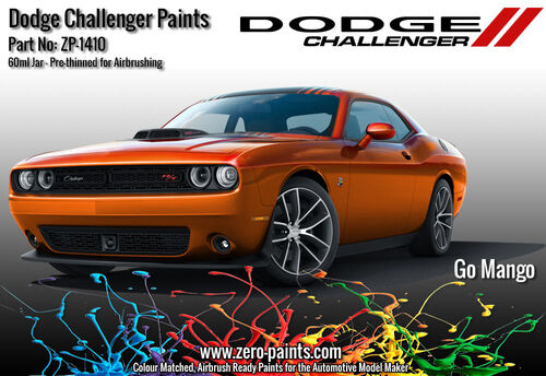 Zero Paints 1410-MANGO Dodge Challenger Paints - Go Mango