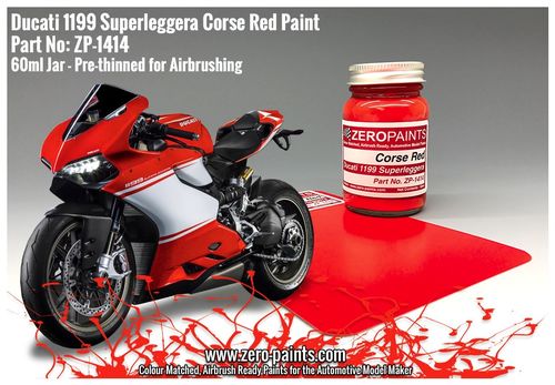 Zero Paints 1414 Ducati 1199 Superleggera Corsa Red Matt