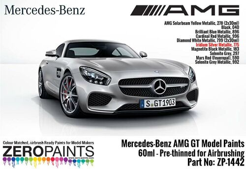 Zero Paints 1442-IRIDIUM 1442 Mercedes AMG GT Iridium Silver Matt