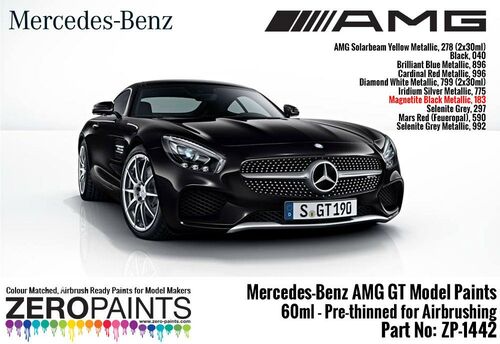 Zero Paints 1442-MAGNETTE 1442 Mercedes AMG GT Magnette Black Matt