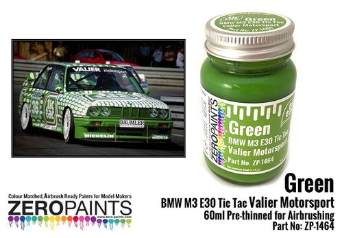Zero Paints 1464 Green BMW M3 E30 Tic Tac Valier Motorsport Matt