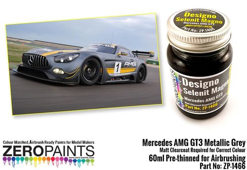 Zero Paints 1466 Mercedes AMG GT3 Metallic Grey (Matt)