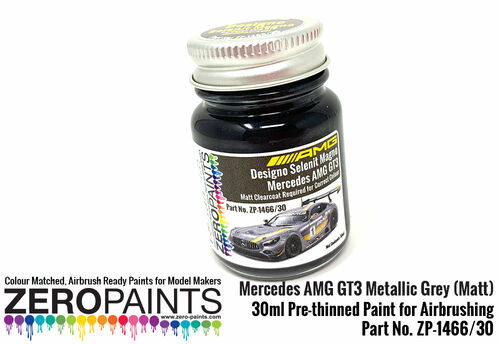 Zero Paints 1466-30 1466 Mercedes AMG GT3 Metallic Grey Matt