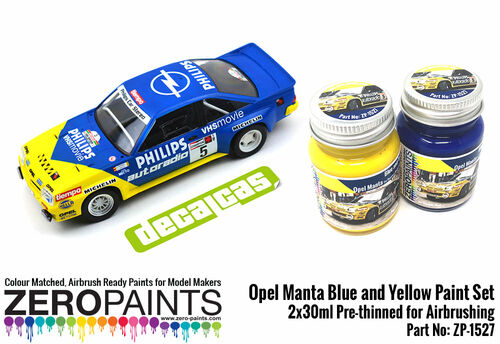 Zero Paints 1527 - Opel Manta - Blue And Yellow Paint Set