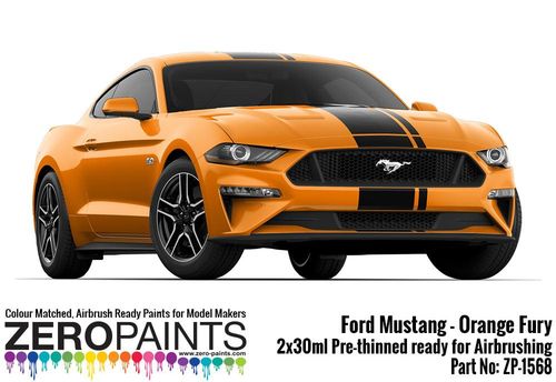 Zero Paints 1568 Ford Mustang 2019 - Orange Fury Matt