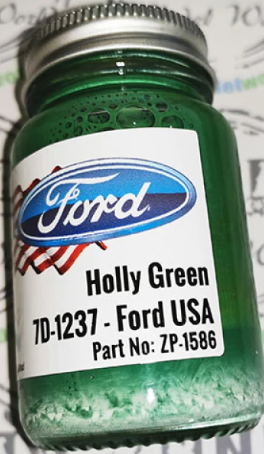Zero Paints 1586-HOLLY US Ford Paints - Holly Green (7D-1237)