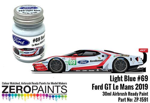 Zero Paints 1591 Ford GT Le Mans 2019 - Light Blue #69