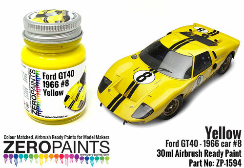 Zero Paints 1594 - Ford GT40 - 1966 Car #8 Yellow Paint