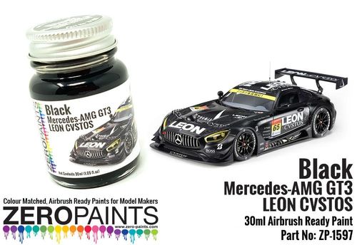 Zero Paints 1597 Mercedes-AMG GT3 LEON CVSTOS Black Matt