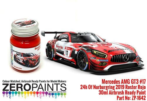 Zero Paints 1642 Mercedes AMG GT3 17 ADAC Total 24h Of Nurburgring 2019 Red Matt