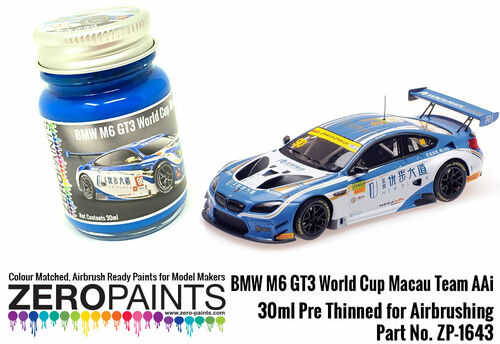 Zero Paints 1643 BMW M6 GT3 World Cup Macau Team Aai Blue Paint
