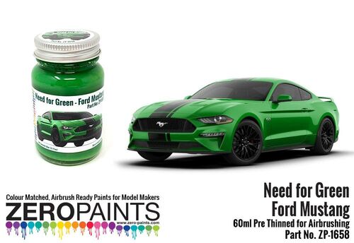 Zero Paints 1658 Ford Mustang - Need for Green Matt