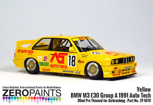 Zero Paints 1670 BMW M3 E30 Group A 1991 Auto Tech - Yellow