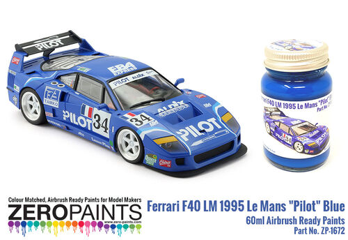 Zero Paints 1672 Ferrari F40 LM 1995 Le Mans - 'Pilot' Blue