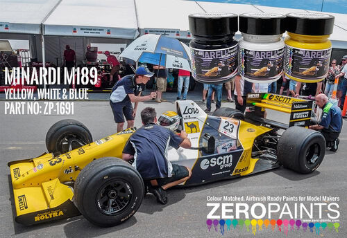 Zero Paints 1691 Minardi M189 - Yellow, White And Blue Set