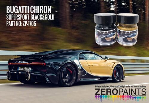 Zero Paints 1705 Black & Gold Bugatti Chiron Supersport