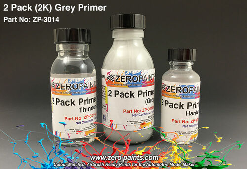 Zero Paints 3014 - 2 Pack Grey Primer Set (2K)