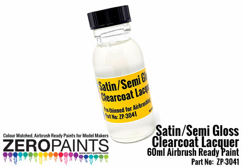 Zero Paints 3041 - Satin (Semi Gloss) Clearcoat Lacquer (Pre-Thinned For Airbrushing)