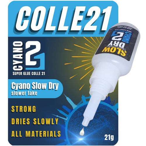 Colle 21 GLUE13 Super Glue Slow Dry Extra-Strong Multi-Purpose Adhesive