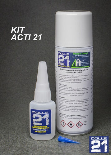 NEW! Colle 21 GLUE-ACT1 Kit Acti21 Glue with Activator