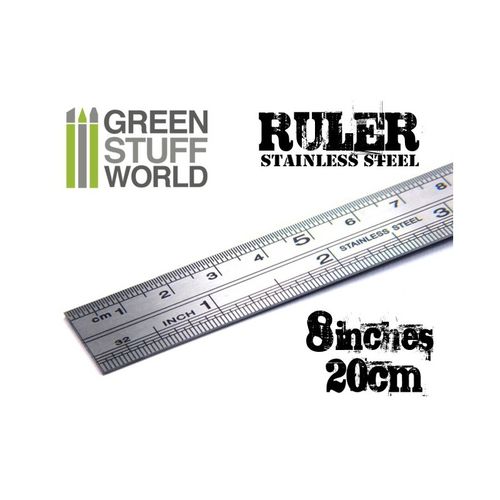 Green Stuff World 1251 Stainless Steel RULER 20cm