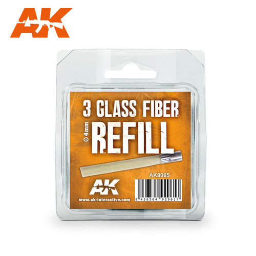 AK-Interactive 8065 3 Glass fiber refill- Wkłady z włókna szklanego