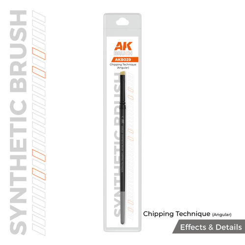 AK-Interactive B029 AK Synthetic Brush - Chipping Technique (Angular)
