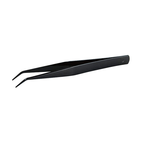 MINESHIMA F102 Cation Coat Angled Tweezers (125 mm)