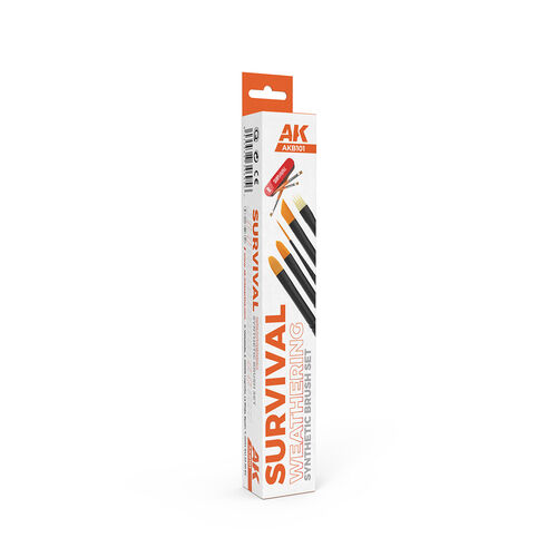 AK-Interactive B101 Survival Weathering Brushes Set