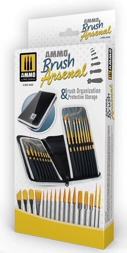 AMMO of Mig Jimenez 8580 AMMO Brush Arsenal - Brush Organization & Protective Storage