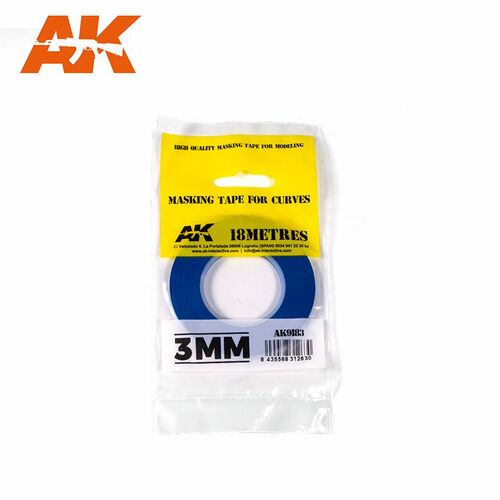 AK-Interactive 9183 Masking Tape for curves 3 mm