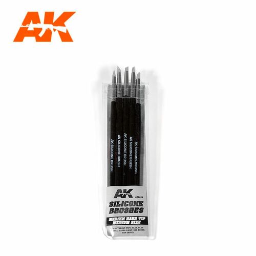 AK-Interactive 9086 Silicone Brushes Medium Tip Medium (5 Silicone Pencils)
