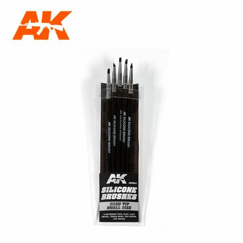 AK-Interactive 9087 Silicone Brushes Hard Tip Small (5 Silicone Pencils)