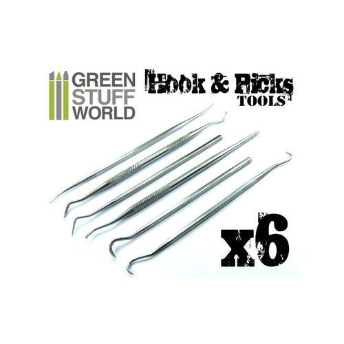 Green Stuff World 1250 Hook & Picks Set 6pc