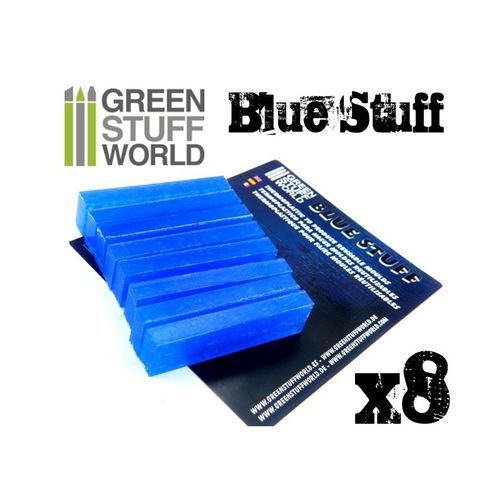 Green Stuff World 9016 Blue Stuff Molds (8 bars)