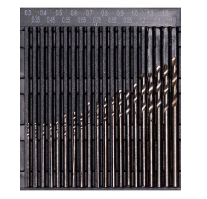 Fine Art 523 Wiertła 0,3 mm - 1,6 mm 20 szt.