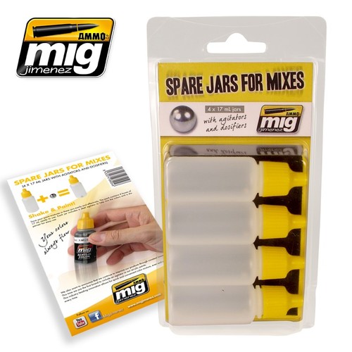 AMMO of Mig Jimenez 8004 Spare Jars For Mixes