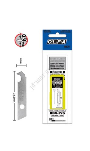 Olfa KB4P5 Ostrza do cięcia cienkich plexi dla skalpeli Olfa AK-1 i AK-4